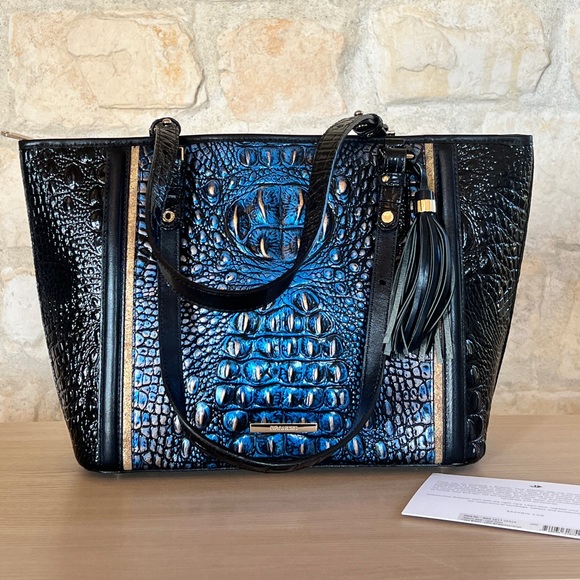 Brahmin | Bags | Brahmin Lazuli Crow Medium Asher Leather Shoulder Handbag Nwt | Poshmark